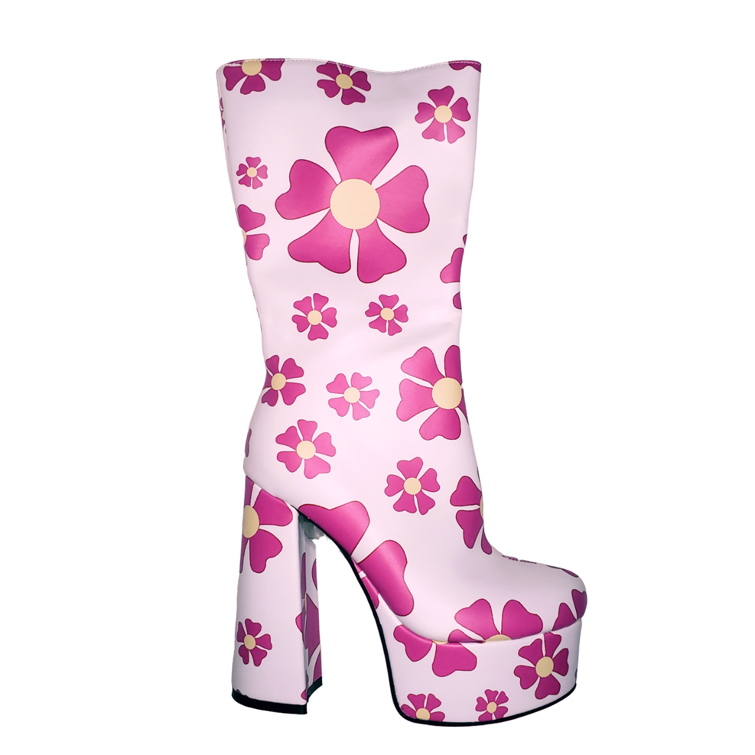 Gogo Goddess Floral Platform Boots (Made to Order) – Nectarine Dreams LLC
